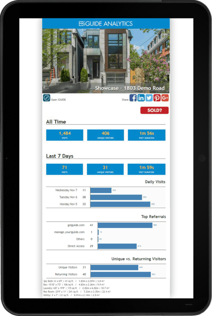 iGUIDE Analytics | Real Estate Photography Services
